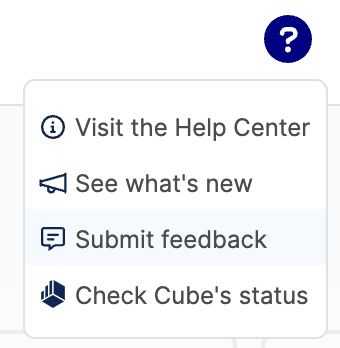 Submit a feature request – Cube