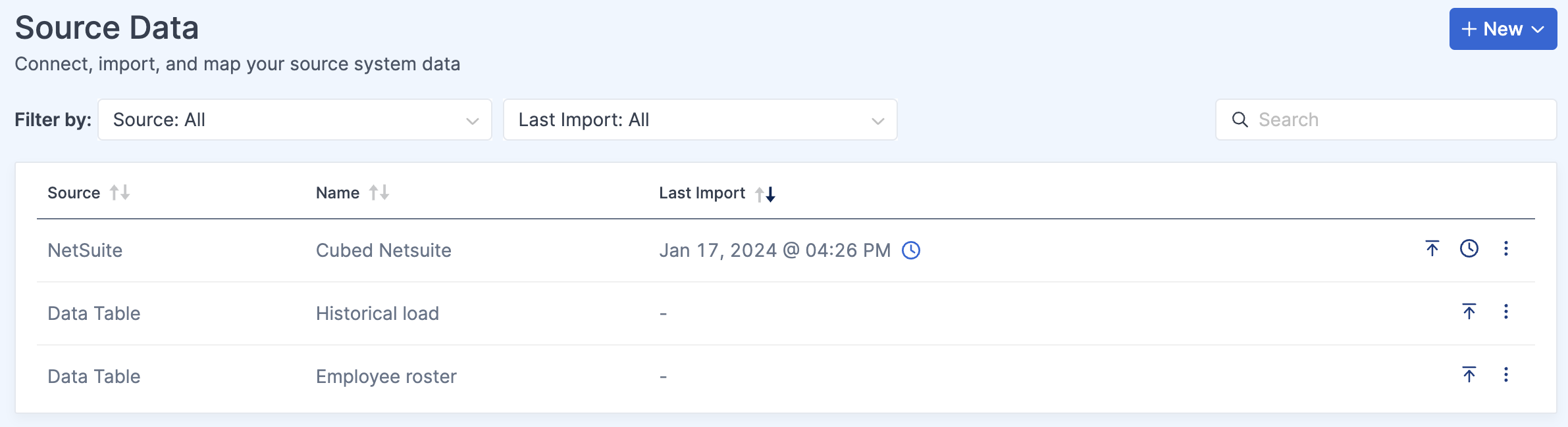 Create a Data Table for Flat Files Uploads – Cube